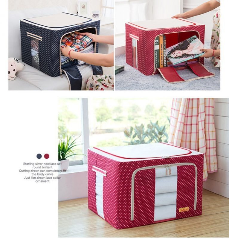 Foldable Steel Frame Covered Storage Box – MSStore.pk