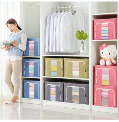 Foldable Steel Frame Covered Storage Box – MSStore.pk