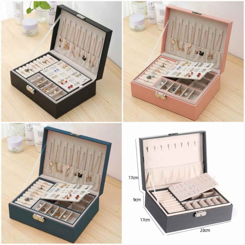 2 Layer Leather Jewellery Organizer – MSStore.pk